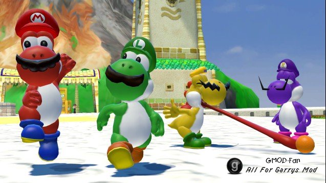 Super Mario ragdolls pack